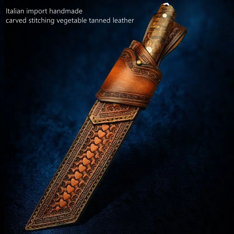 TURENZ-M390 Steel Full Tang Fixed Blade Hunting Knife Japanese-style ...