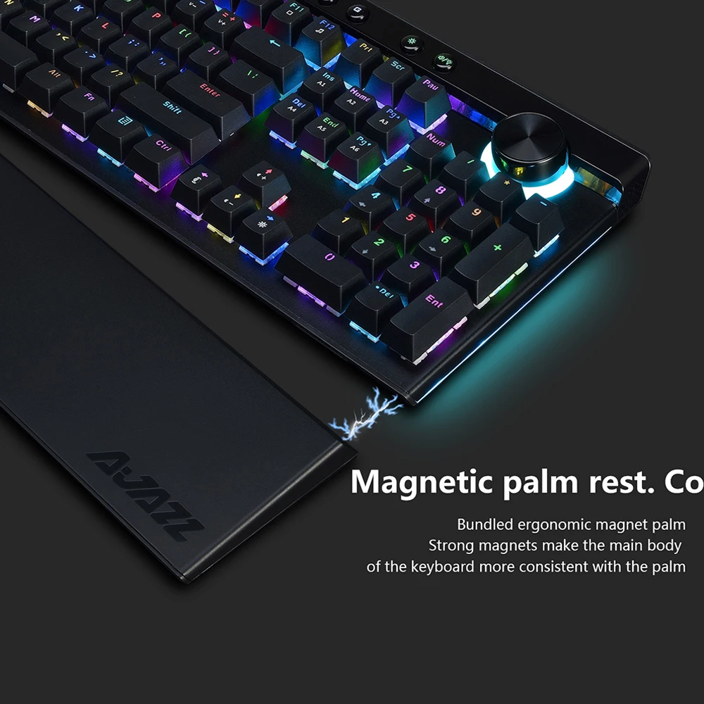 111 Keys RGB Mechanical USB Gaming Keyboard Ergonomic Arc With Dual ...