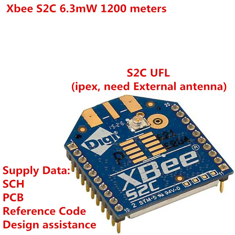 Original-Zigbee-Wireless-XBEE-S2C-module-6-3mW-1200m-compatible-S1-S2 ...