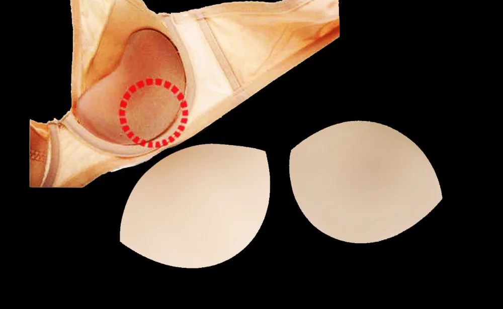 20pairs Khaki Bra Pads Sewing In Bra Cups Soft Foam For Bikini Padding Insert Clothing Bra