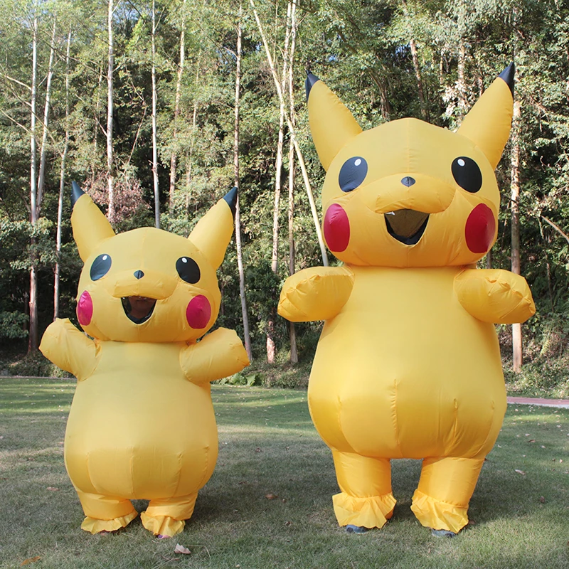Hot Sale Adult And Children Pikachu Inflatable Costume Funny Dress Suit ...
