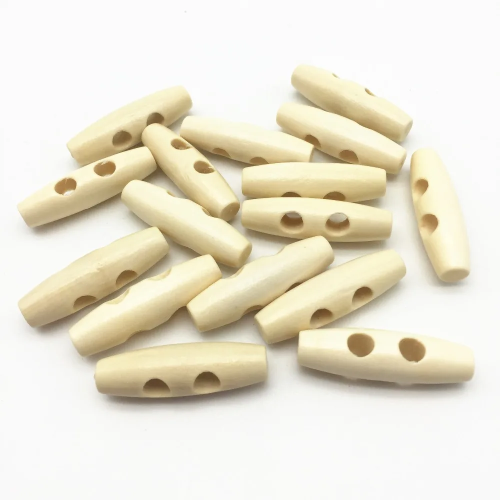 144pcs Olive Shape Wooden Horn Toggle Buttons Buckle Coat Sweater ...