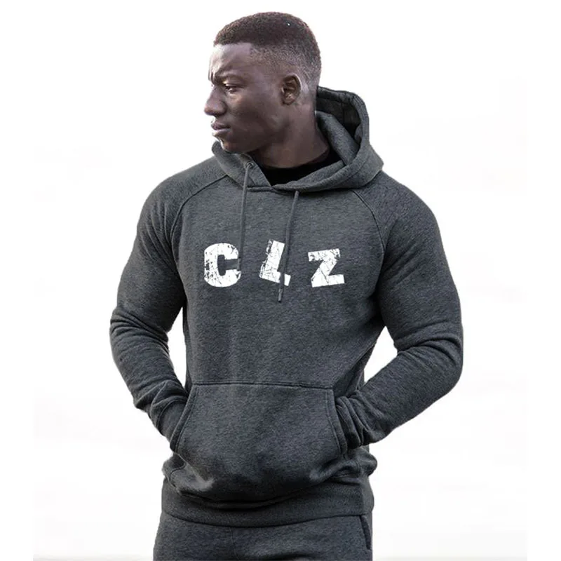 Fitness Mens Casual Loose Hooded Sweatshirts Bodybuilding Gyms