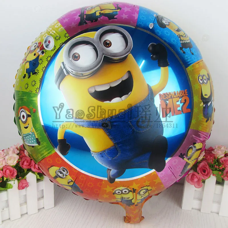 18'' round Despicable Me ballon helium minion balloon for kids birthday ...