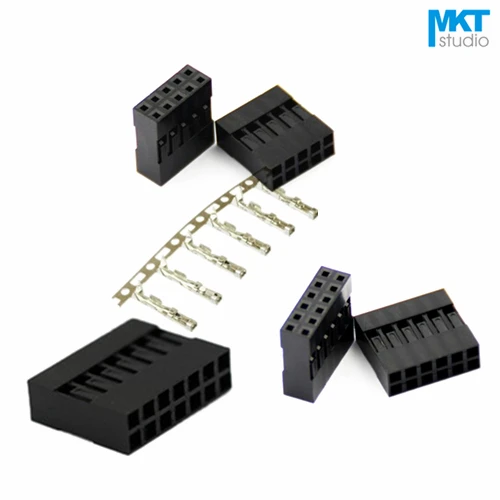 100Pcs-Complete-Set-Dupont-2-54mm-Pitch-Double-Row-Female-Connector ...