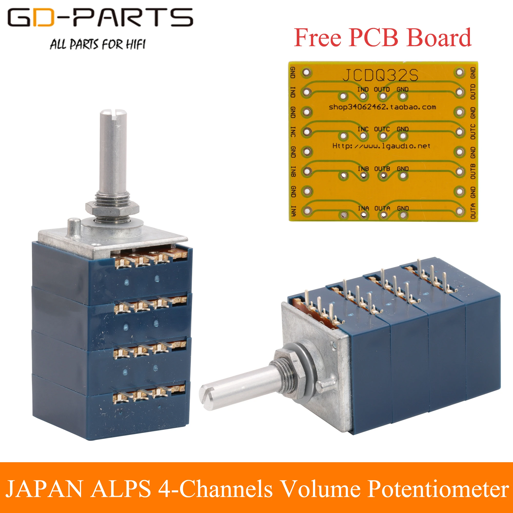 New Orignal Japan Alps 4 Channels Volume Potentiometer Attenuator Log ...