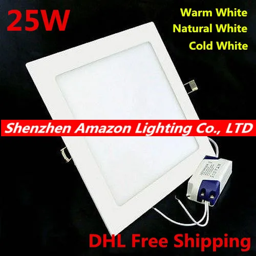DHL free Shipping LED Panel Lighting Lamp 25W AC85 265V LED Panel ...