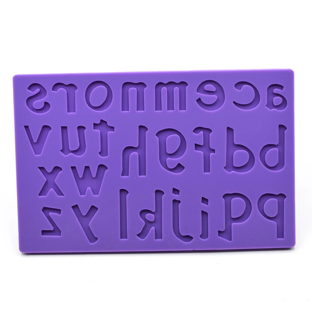 Moldes de silicone para decoração de bolo, letras em inglês, chocolate ...