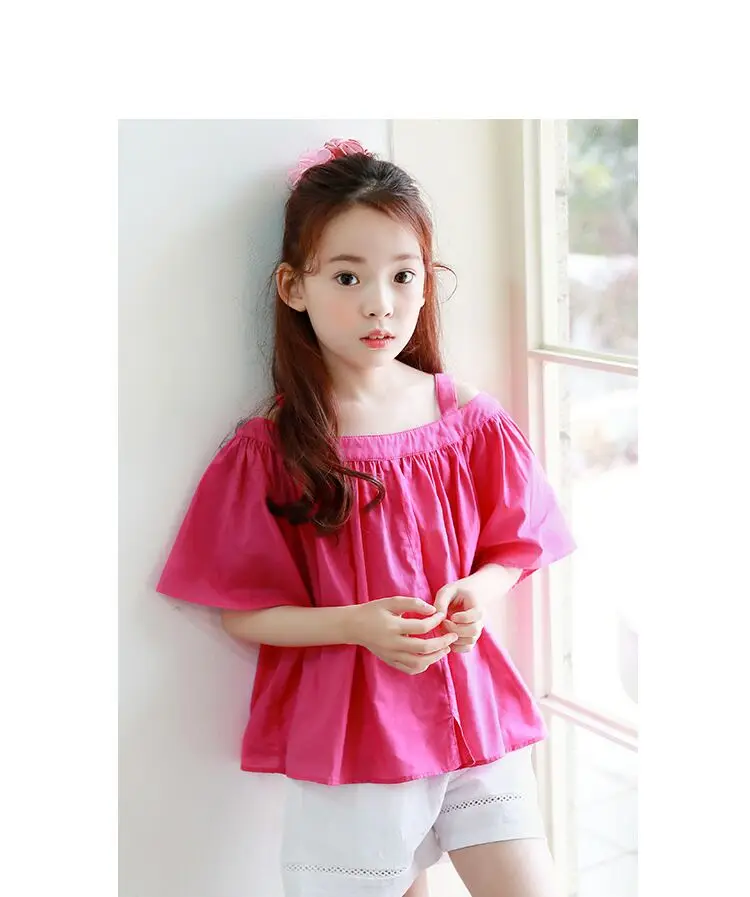 Kids Girls Blouse Fashion Shirts Clothes Children Cotton Ruffle Clothes ...