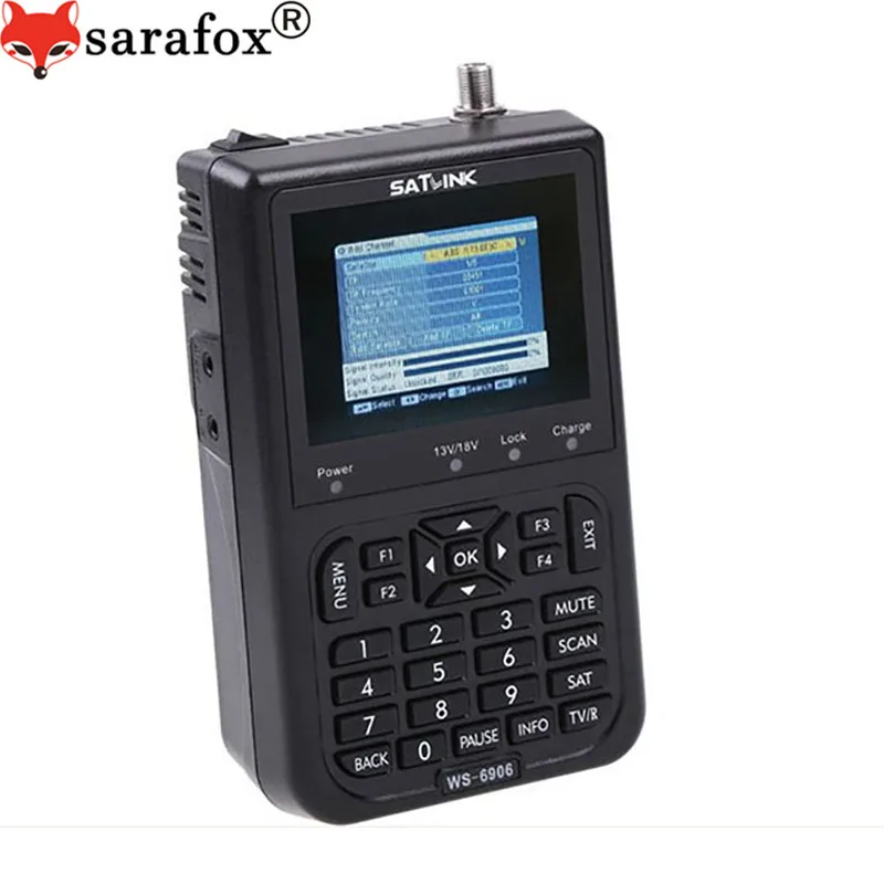 Satlink WS 6906 WS 6906 3.5" DVB S FTA digital satellite meter ...