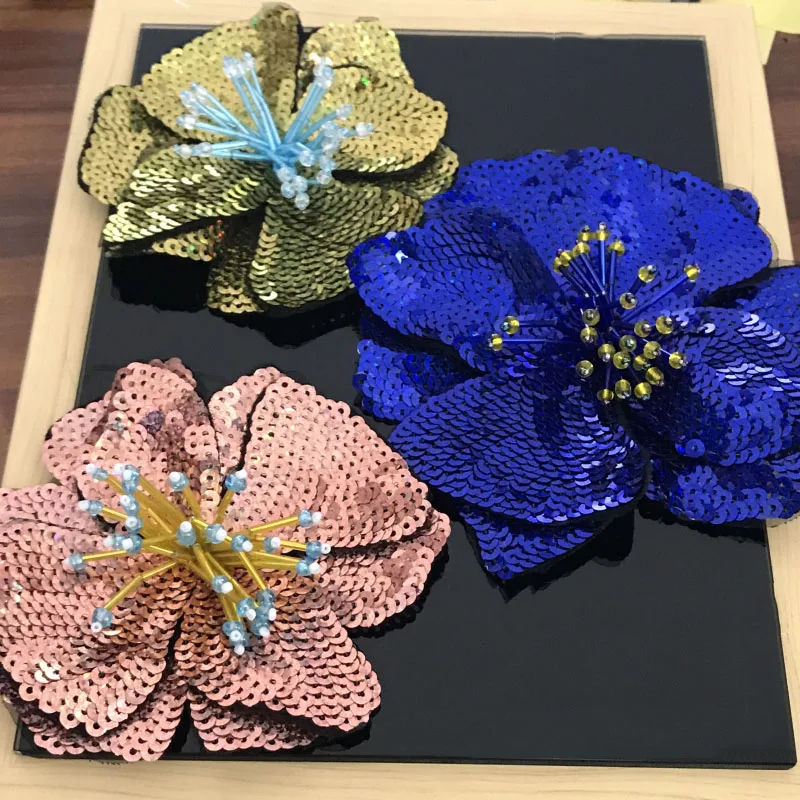 MAXSIN FUN 1 Pc High Quality Fashion Colorful Sequins Sticker Flower ...