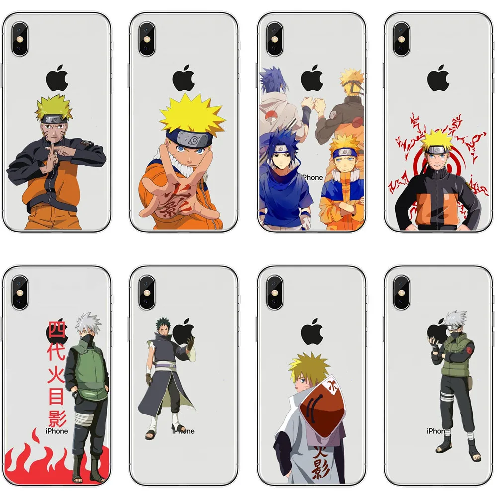 Phone Case Naruto Kakashi Uzumaki Naruto Sasuke Soft Silicone TPU Cover ...