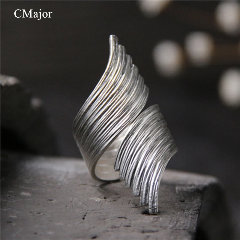 CMajor S925 Thai Silver Jewelry Vintage Personality Unique Exaggerated ...