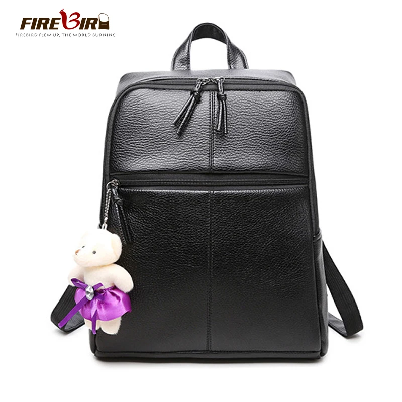 FIREBIRD 2017 good quality Black PU leather Backpack Female Rucksack ...