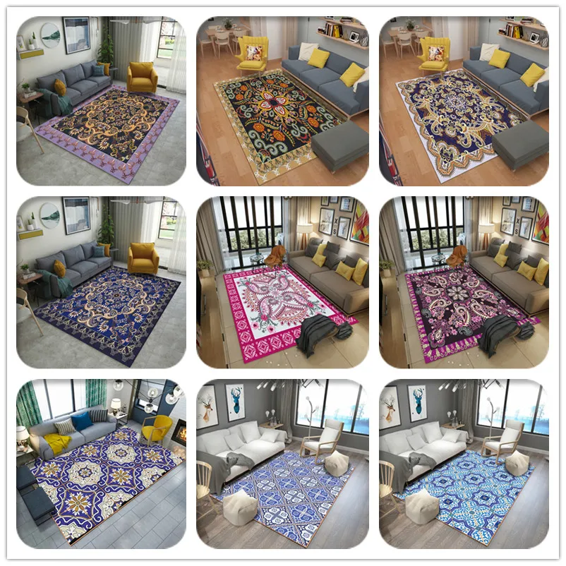 Modern Geometric Print Floor Mats Study Room Area Rug and Carpets For ...