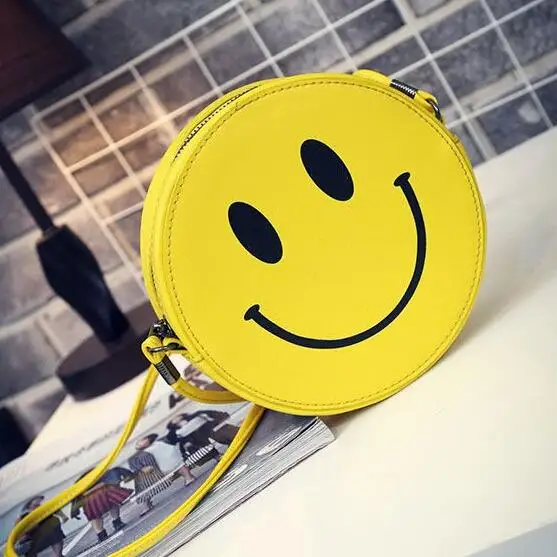 2017 Designer Women Messenger Bag Smiley Emoji Face Printing Small ...