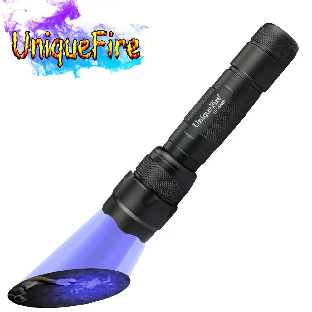 UniqueFire 502 B UV 395 400nm Ultraviolet Led Lamp Troch Flashlight ...