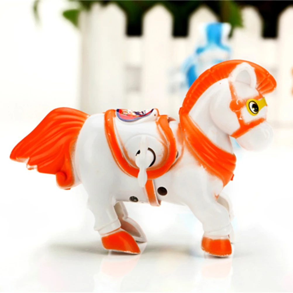 1PCS Funny Wind Up Animal Running Moving Horse Retro Classic Clockwork ...