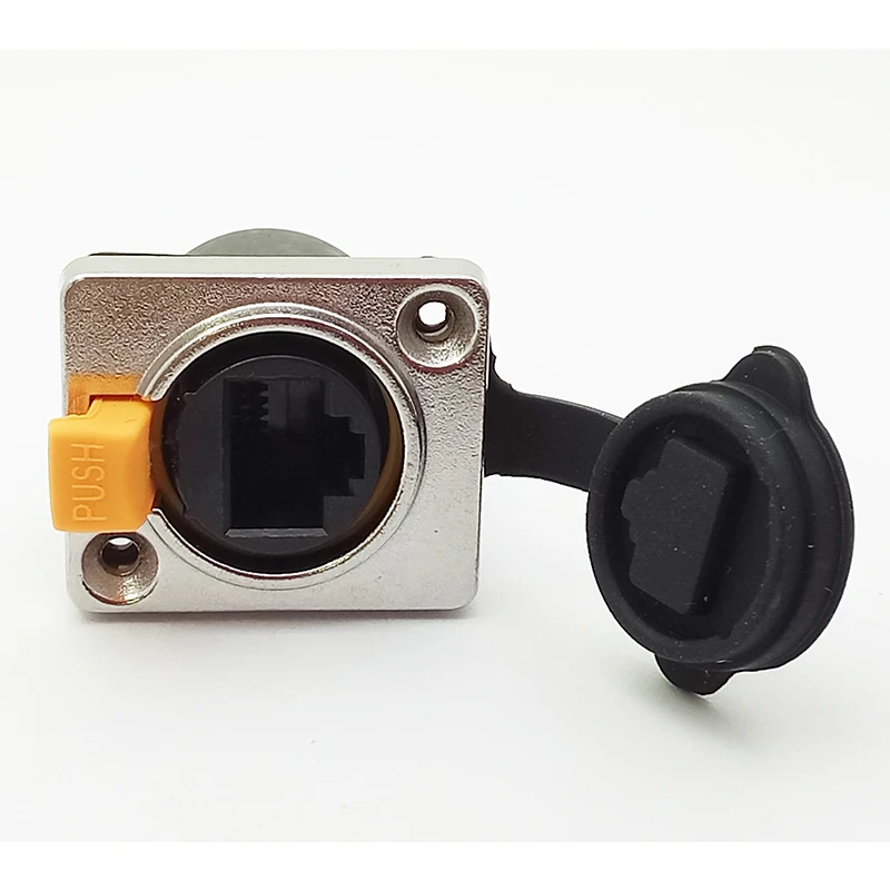 RJ45 Waterproof Connector Female Panel Mount Sockets RJ45 Ethernet ...