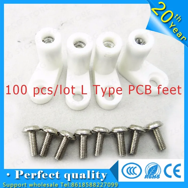 100pcs/lot L Type PCB feet with screw for arcade jamma game board PCB ...
