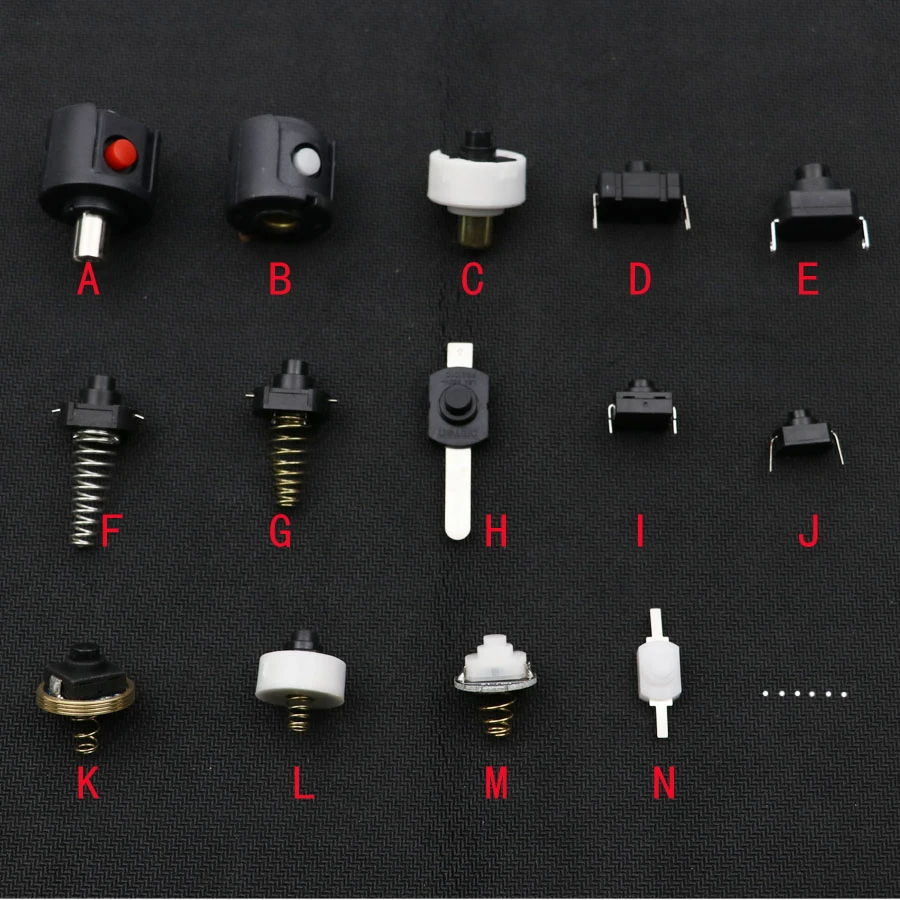Flashlight Modding Push button switch DIY Parts Many types of Switch ...