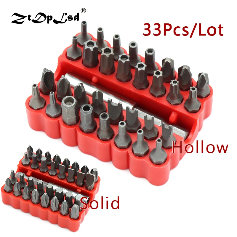 ZtDpLsd Juego de brocas de seguridad, 33 piezas, a prueba de manipulaciones, Crv, con soporte de ...