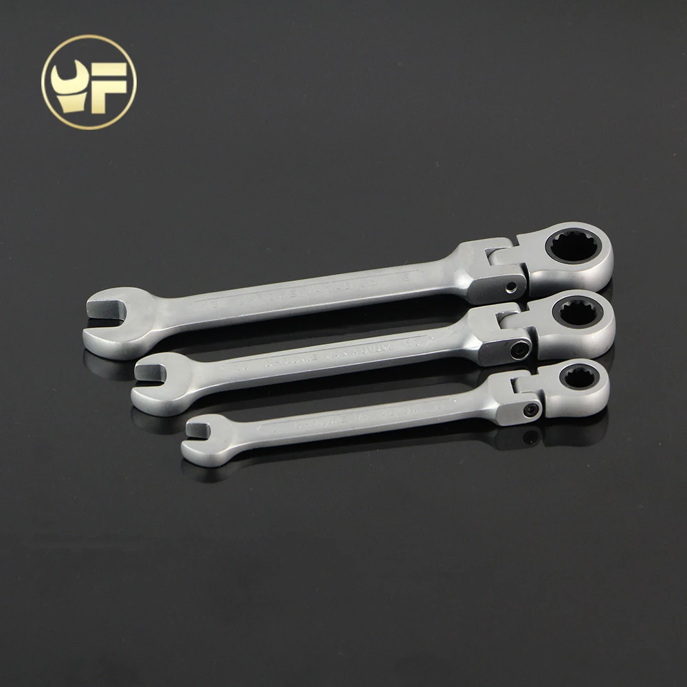 YOFE 8,10,13mm Flexible Head Ratchet Combination wrench a set of keys ...