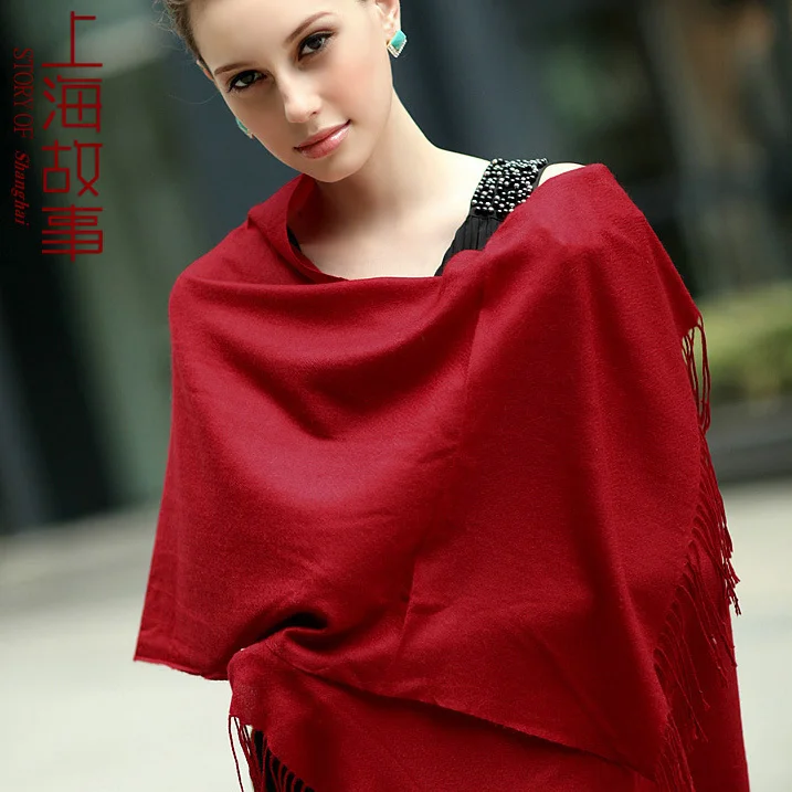All match solid color scarf 60 cashmere thermal spring scarf cape|scarf ...