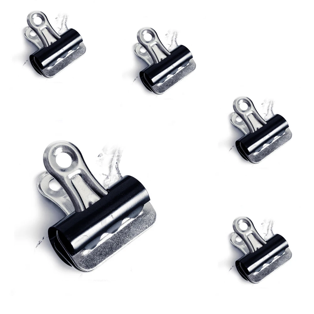 50Pcs Metal Bulldog Bull Nose Clips Binder Clips Bulk For Paper ...