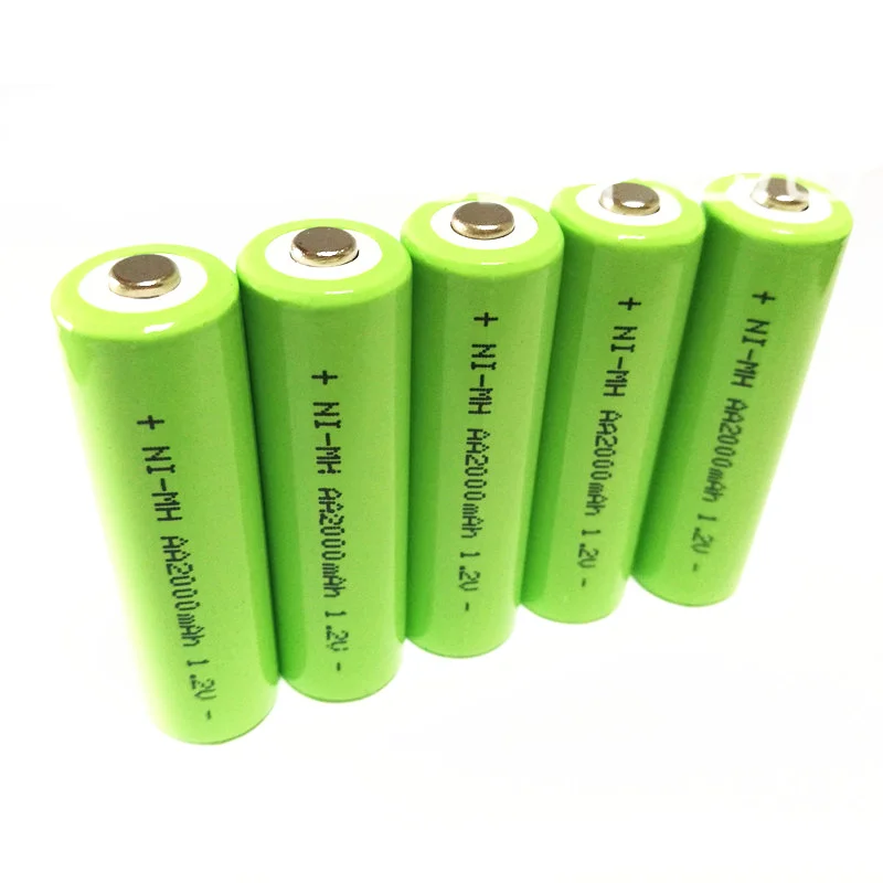 10pcs AA Nimh AA 1.2V 2000mAh rechargeable battery 14500 for Solar ...