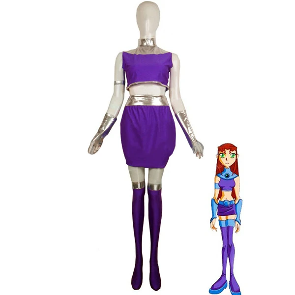 DC Comics Starfire Costumes Party Zentai Suits Fictional Character ...