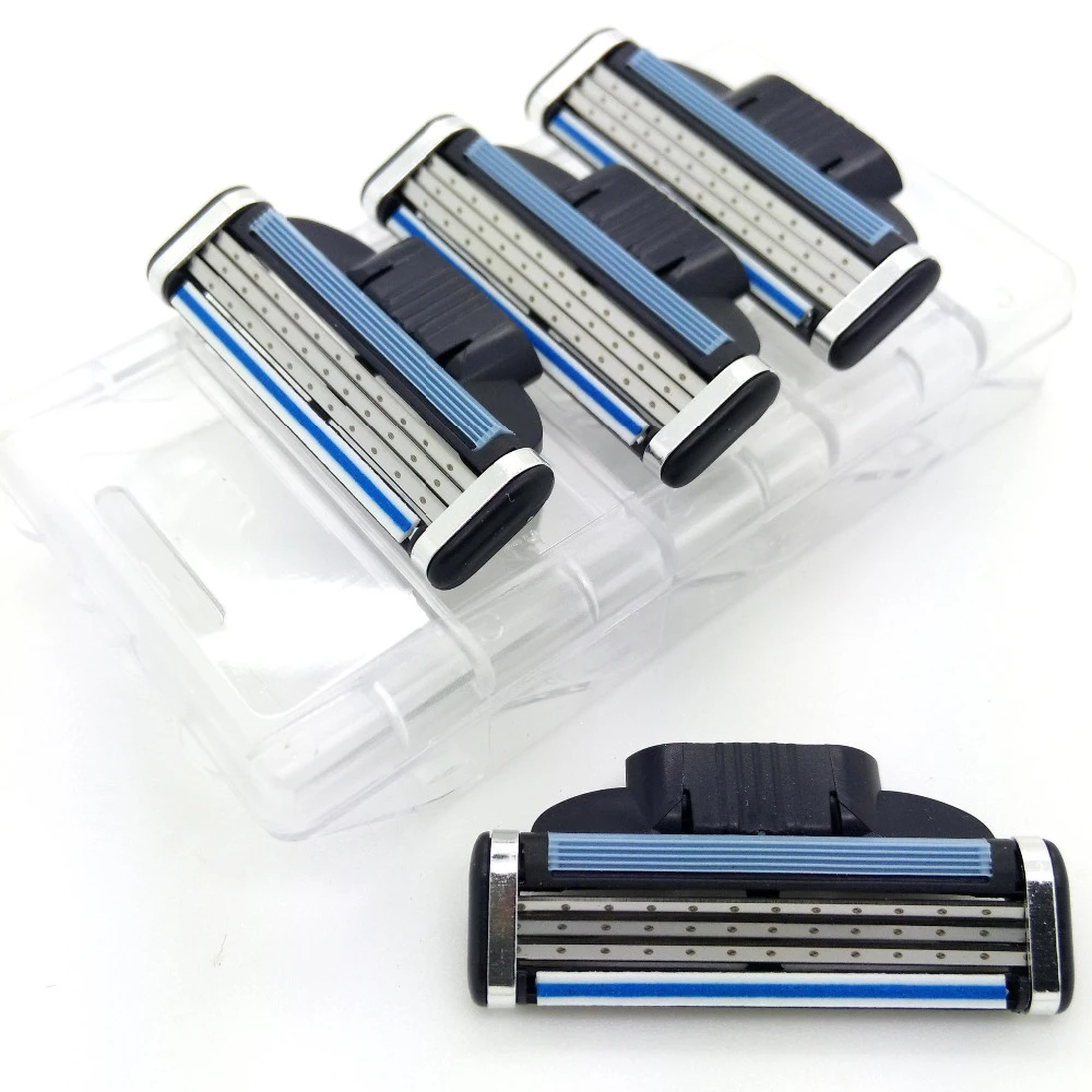 4pcs/pack Men's Face Shaving Razor Blades Beard Shaver Blade Men High ...