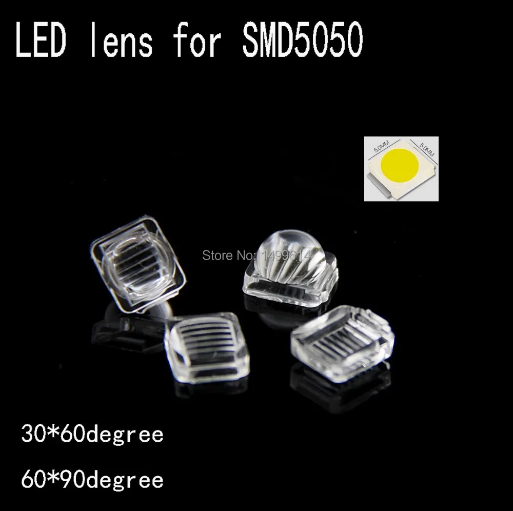 1000PCS LED SMD 5050 lens streak PMMA 7.6*7.6mm convex optical lens ...