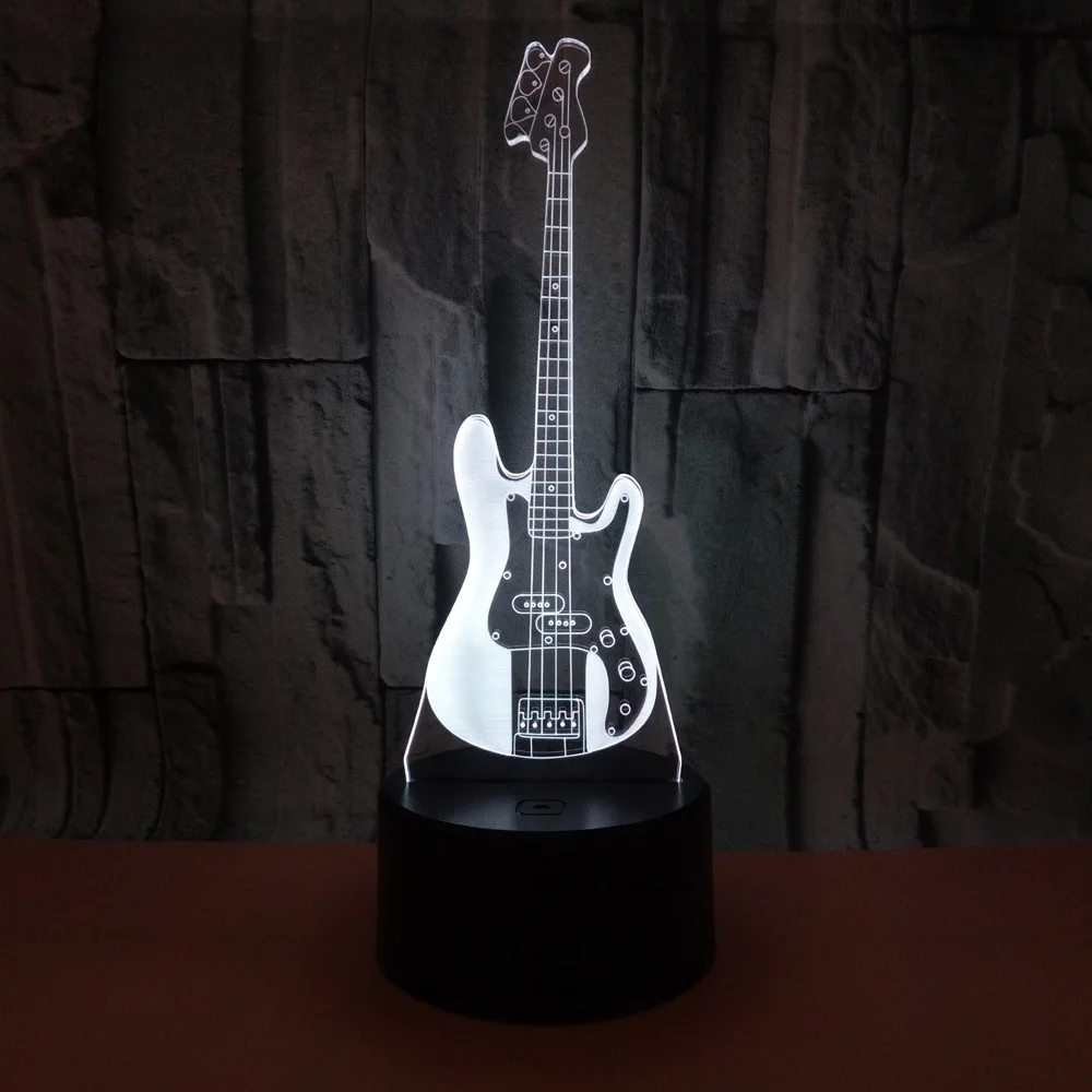 Guitar Led 3d Light Wholesale 7 Color Changes Acrylic Led Night Light ...