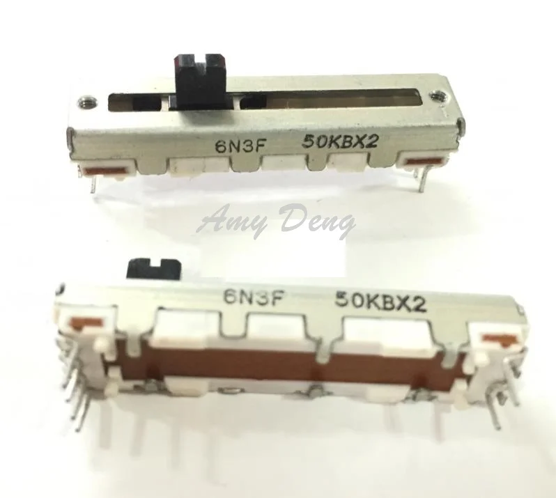 20pcs/lot Taiwan 4 Cm Potentiometer Double B50k*2 Axis 5mm 25mm Long ...