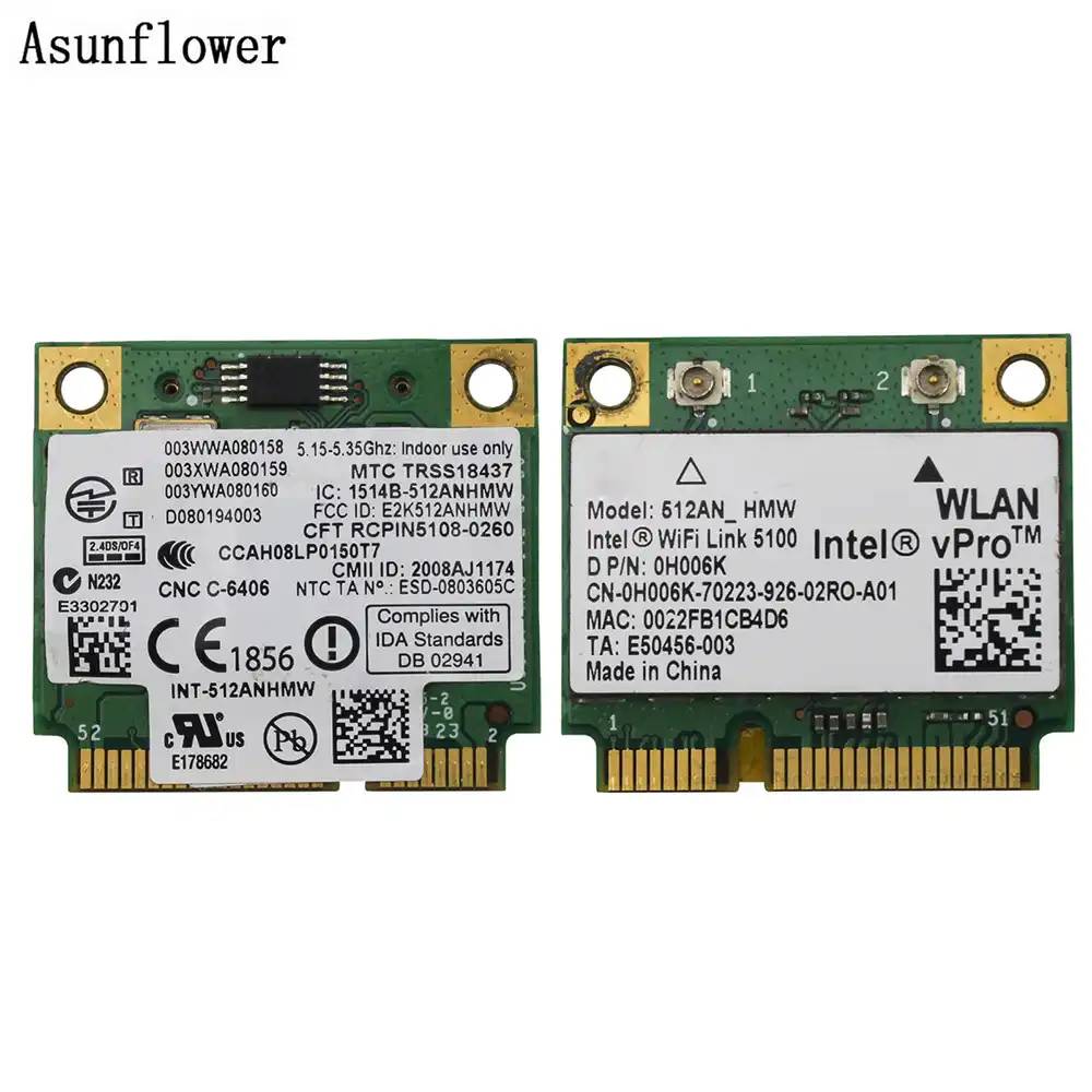 Dual Band Wireless Wifi Card For Intel 7260 AC 7260HMW Mini PCI E 2.4G/5Ghz Bluetooth 4.0 Wlan ...