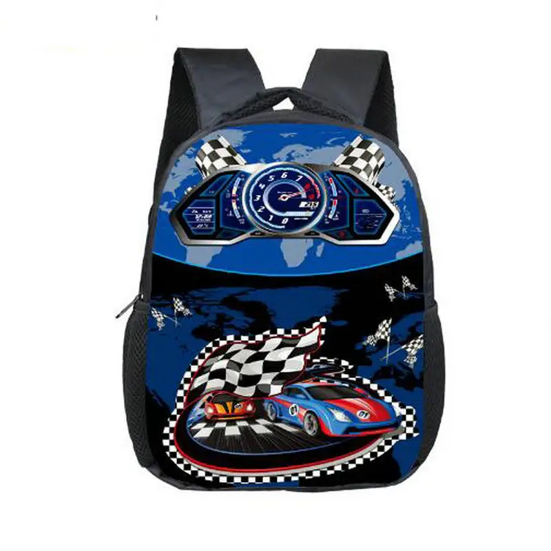 12 inch Kids Racing Car Small School Bags Child cartoon Backpacks Boys ...