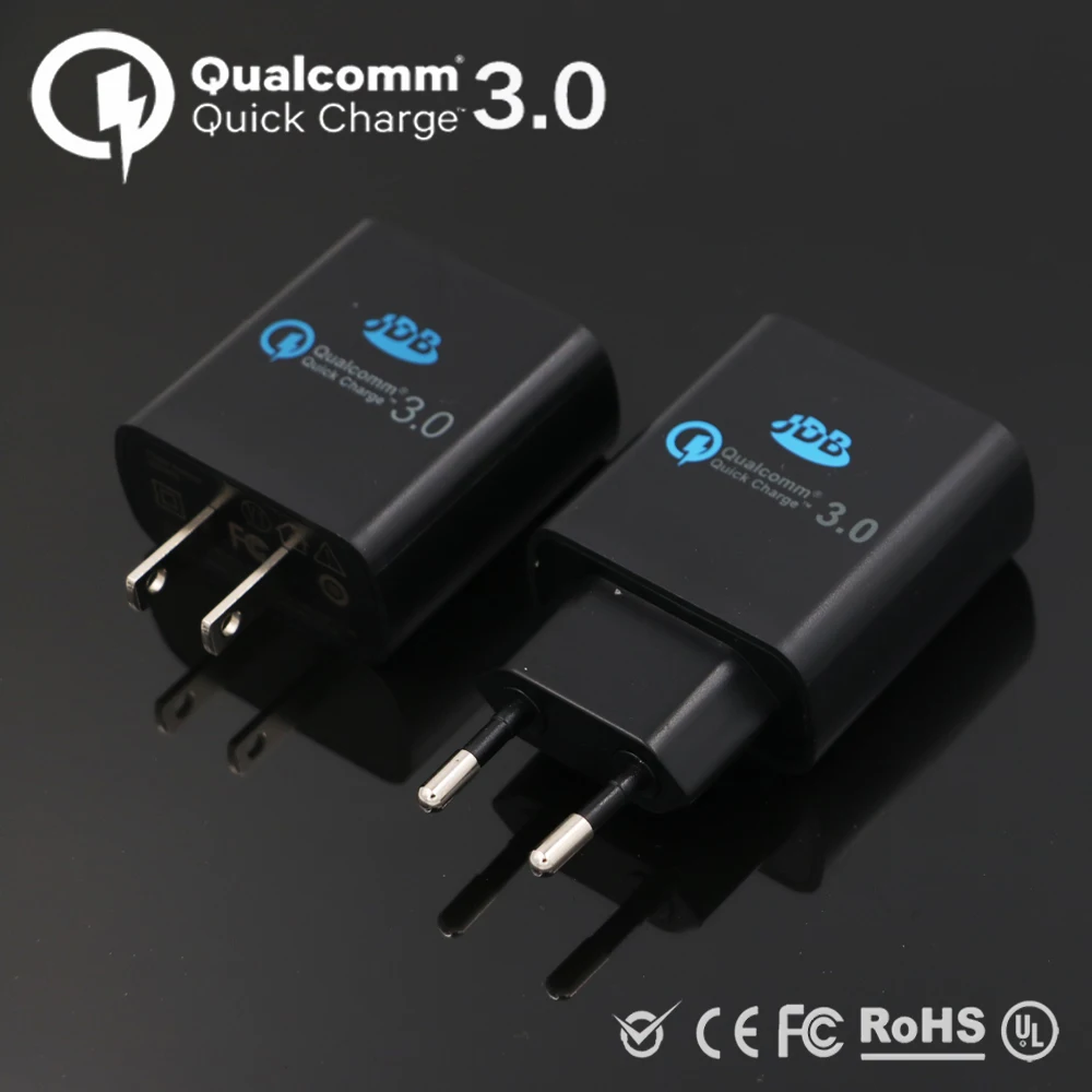 110V/240V USB Quick Charge Qualcomm QC3.0 Wall Charger 24W For Samsung ...