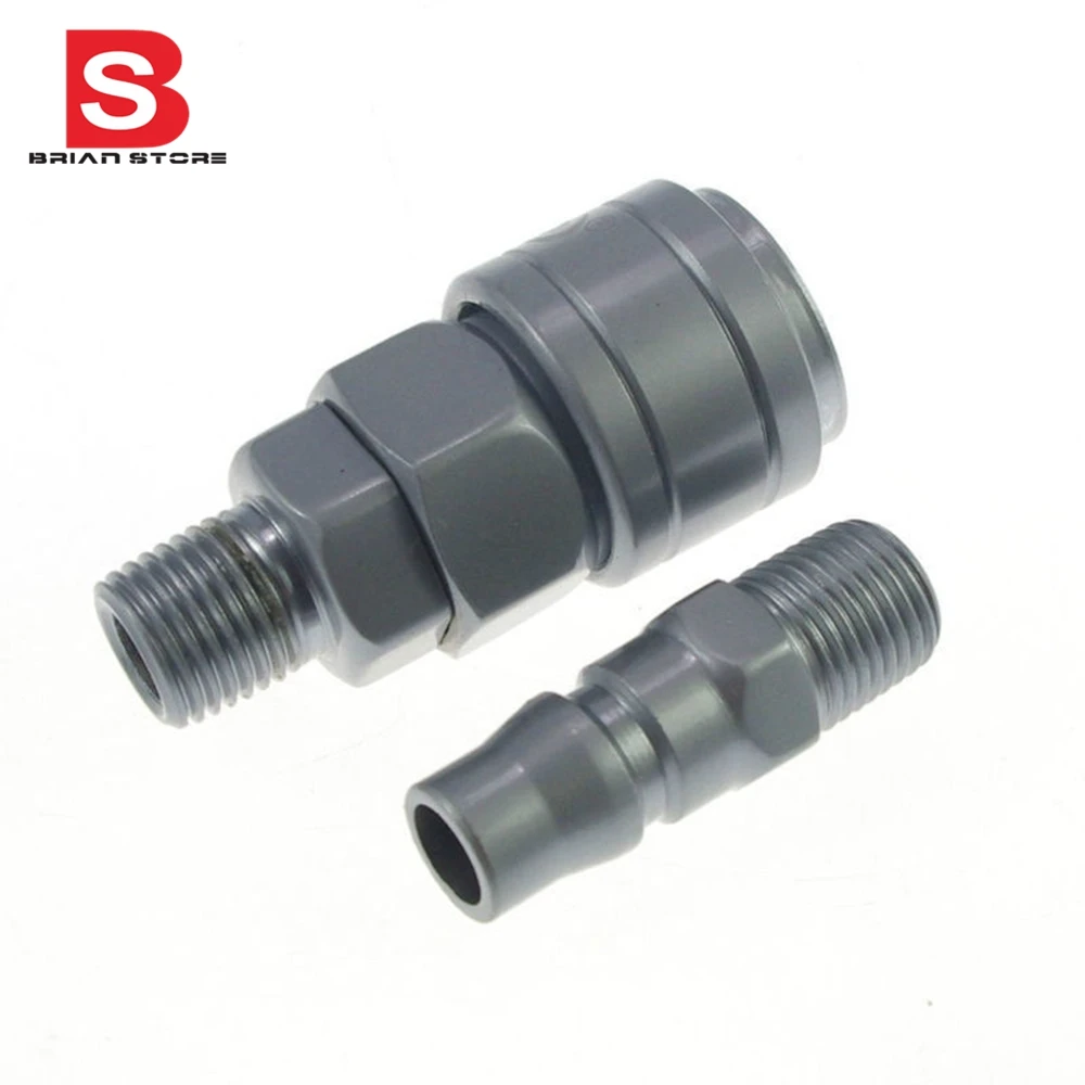 3/8 남성 공기 압축기 퀵 커플러 커넥터 스틸 셀프 록 sm 30 pm 30|quick coupler connector ...