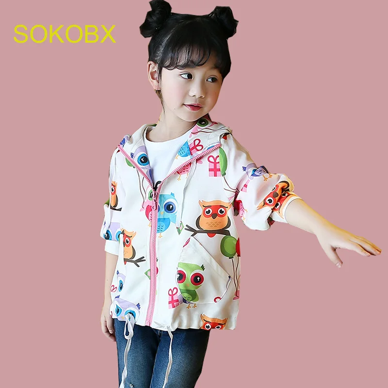 Teenage Girls Outerwear & Jackets Spring Autumn Cartoon Owl Children ...