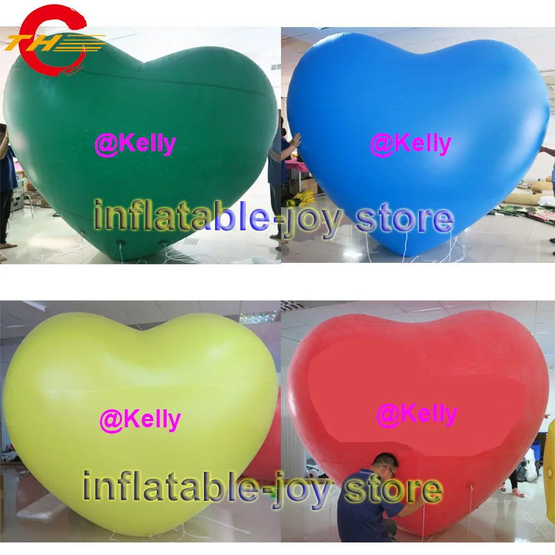 4pcs per lot 3m inflatable heart balloon, inflatable helium balloon in ...