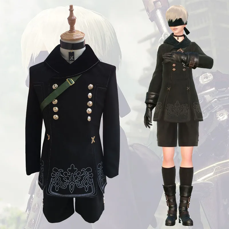 Free Shipping Nier Automata Cosplay Costume 9S Anime Costumes Wig For ...