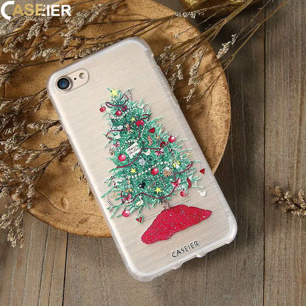CASEIER Merry Christmas Phone Case For iPhone 6 6s Plus Cases Soft ...