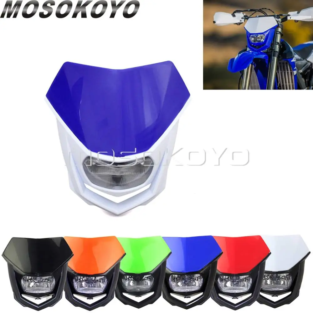 H4 Head Light for Kawasaki KLX450R Yamaha WR450 WR250 TTR SX EXC WR TTR ...