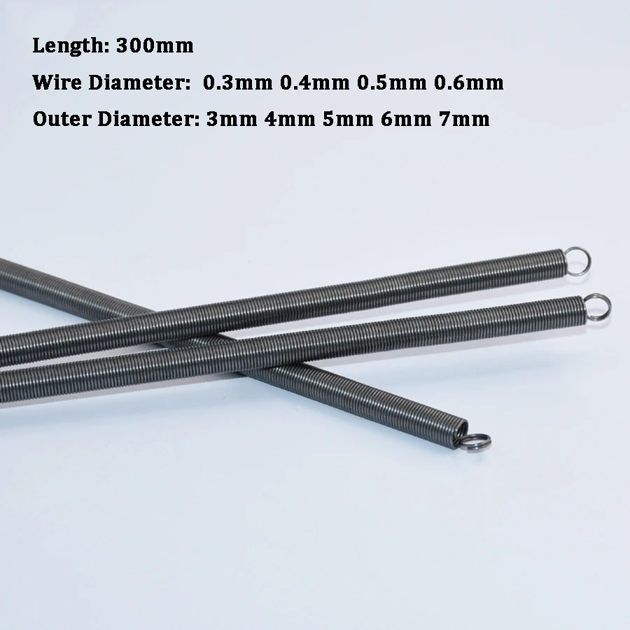 300mm Sping Steel Dual Hook Long Expansion Tension Spring Hardware ...