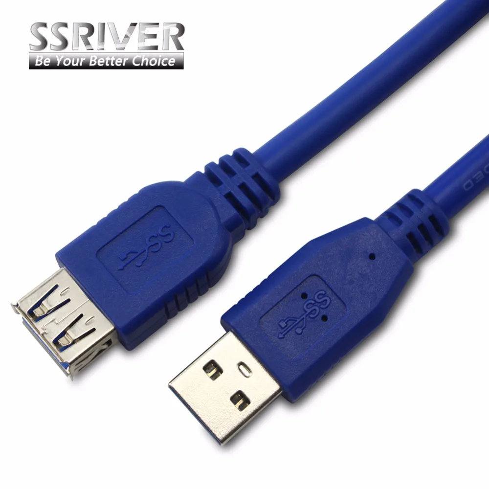 SSRIVER USB 3.0 Extension Cable 0.3M 1M 1.5M 3M Super Speed Type A Male ...