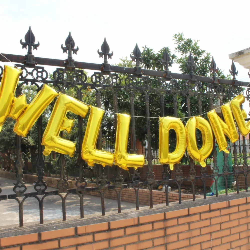 Well Done Banner Foil balloons Party Decorations Red You Passed ...