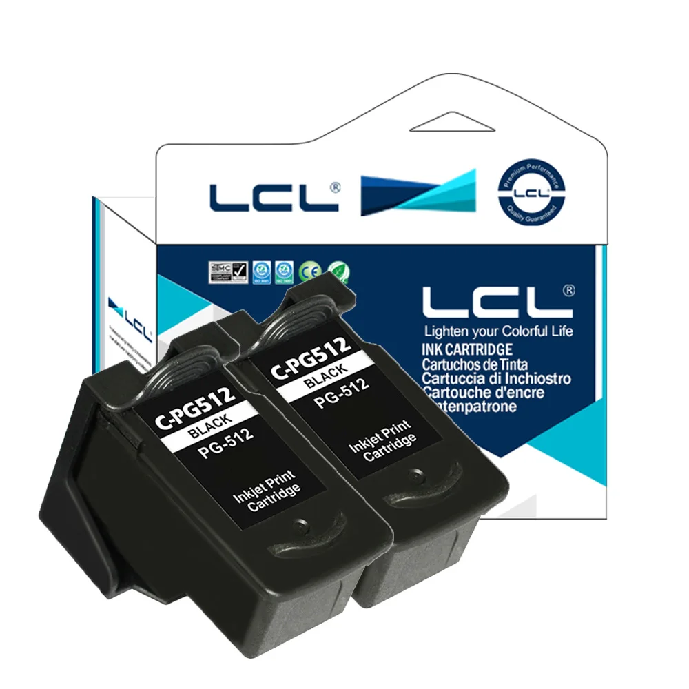 LCL PG512 (2 Pack Black) Ink Cartridge Compatible for Canon Pixma ...
