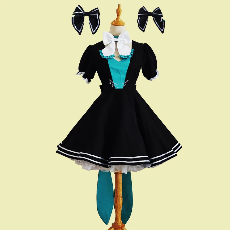 Vocaloid Hatsune Miku Cosplay Costume Japanese Anime Maid Uniform Suit