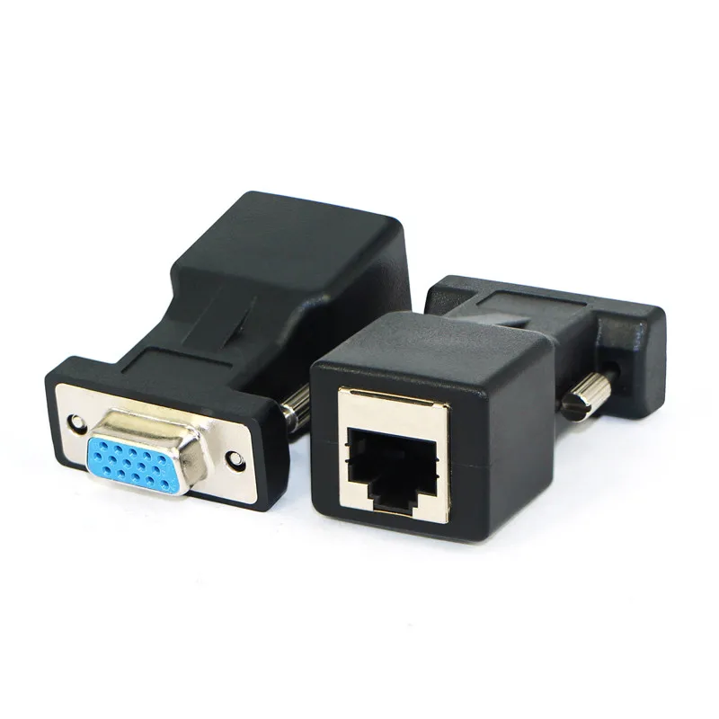 Female Vga To Rj45 Adapter Cable To Vga Cable Connector - Connectors ...